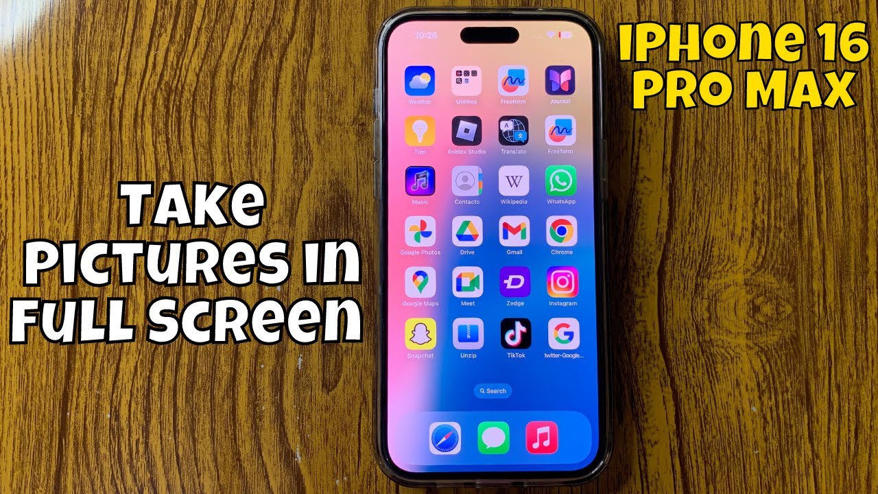 How To Take Pictures in Full Screen / Wide Screen iPhone 16 Pro Max # ...
