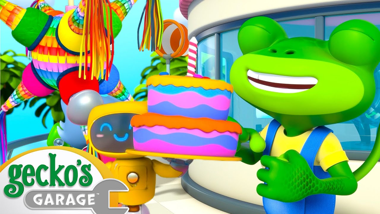 Crazy Colors Birthday Party | Gecko's Garage | Moonbug Kids - Color ...