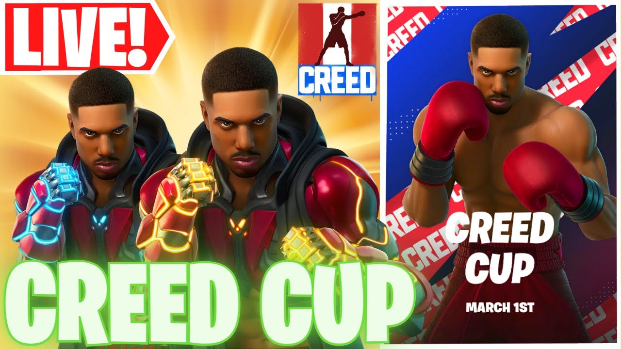 🔴 LIVE Fortnite *CREED* Cup! 🥊 (Adonis Creed Skin EARLY) - YouTube