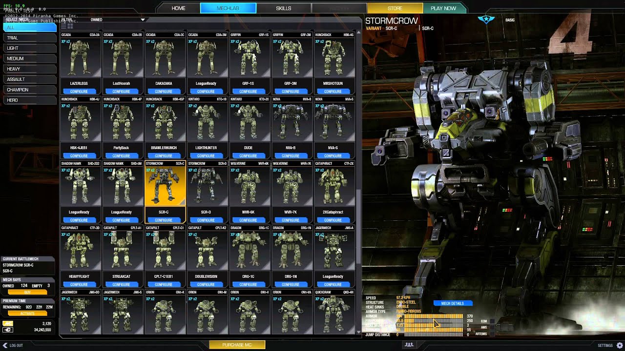 20140612 MWO Clan Test - 24 Clan Mech Garage Walk Through (Submitted by ...