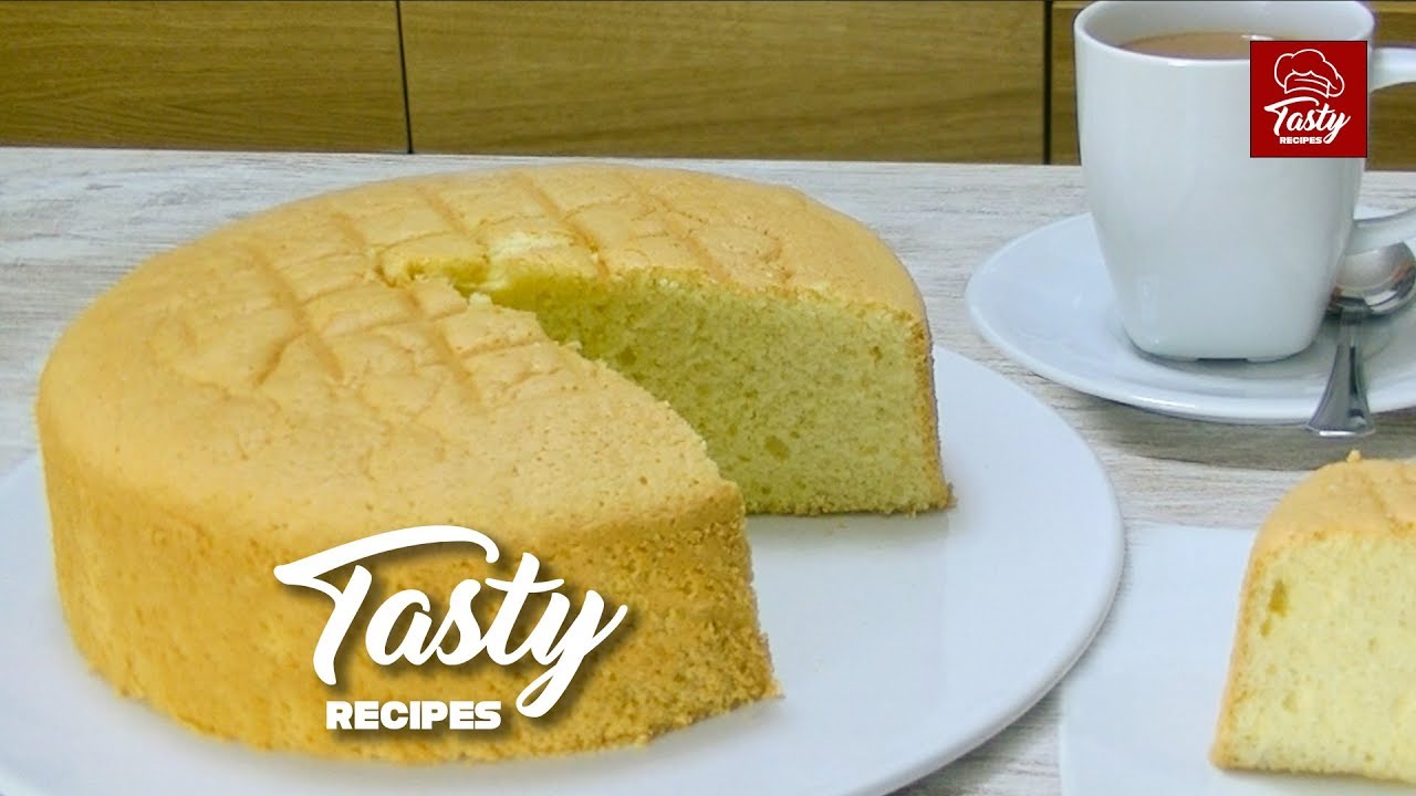 Genoese sponge Cake with only 3 ingredients | Recipe step by step | @TastyRecipesTonio - YouTube