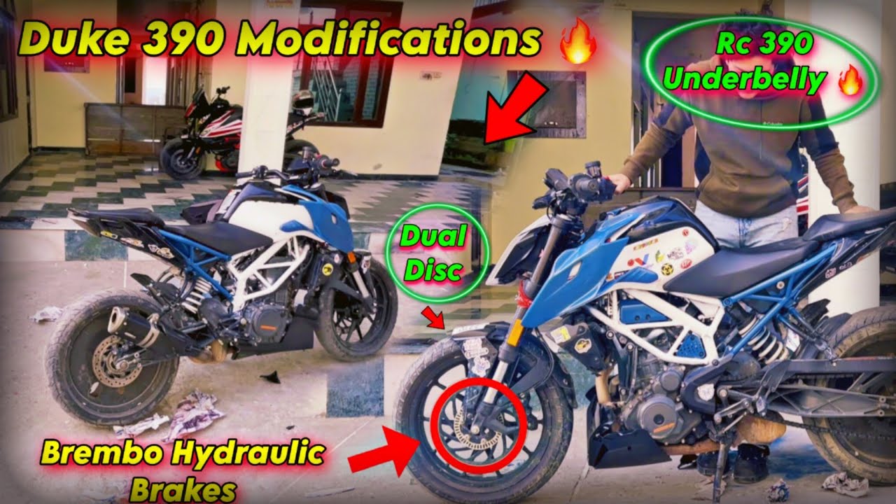 Duke 390 BS6 Modification at Home 🔥 Installing RC 390 underbelly in ...