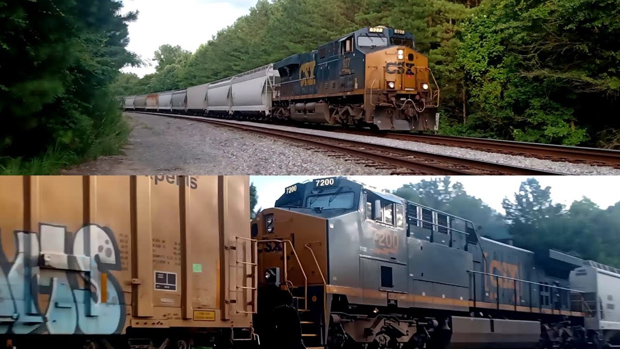 CSX 927 leads Q582 w/Friendly Crew, Sharp 1L on K5HL and 1st CM44AH ...