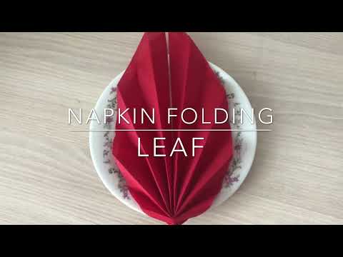 dekoracija za stol od salvete LIST, brzo i jednostavno | napkin folding LEAF, fast & easy