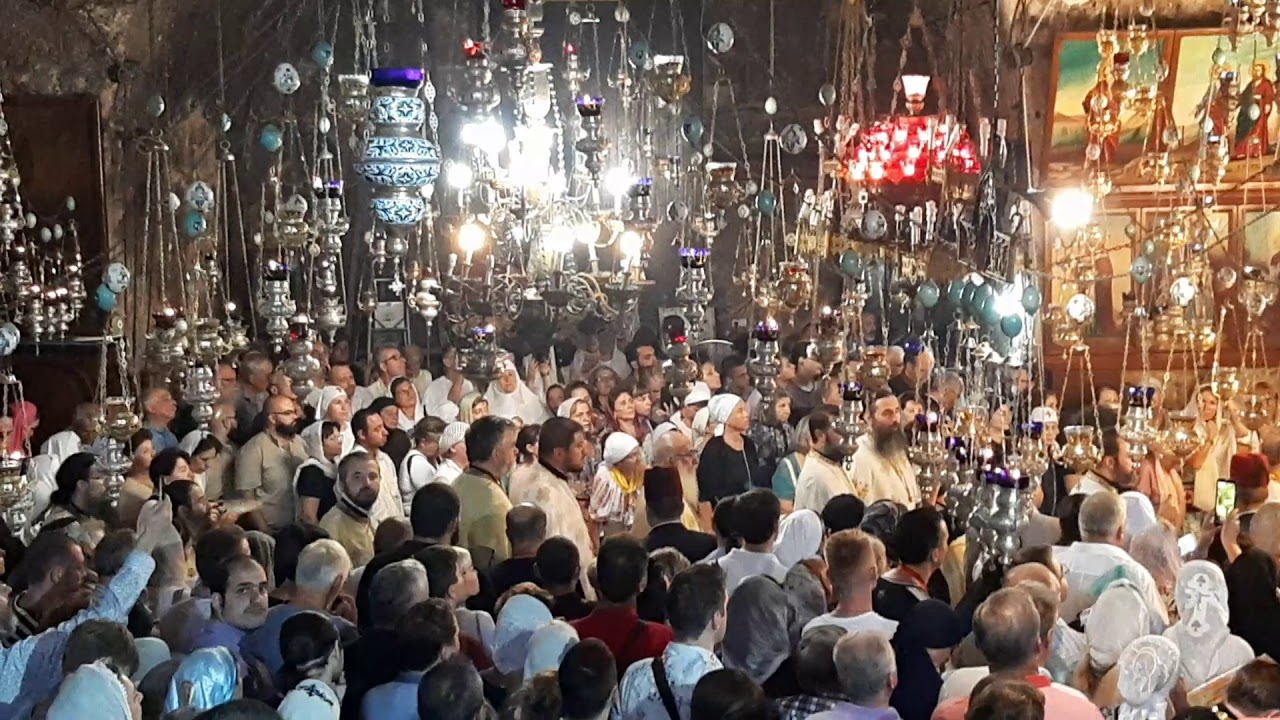 στον ταφο της θεοτοκου στην γεσθημανη για την εορτη της - YouTube