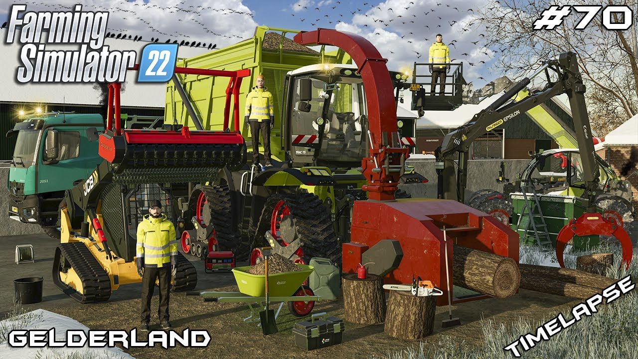 Removing TREES with CLAAS XERION CHIPPER | Animals on Gelderland ...
