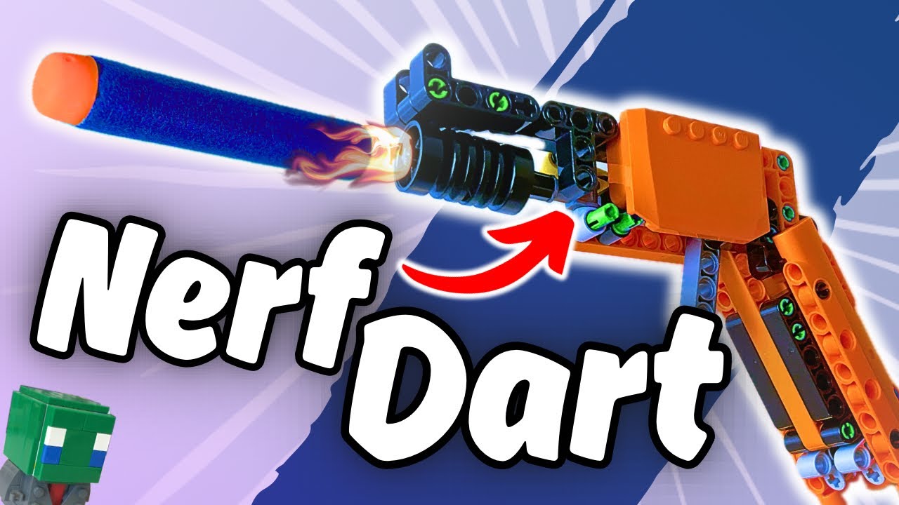 LEGO Nerf Gun Shoots REAL Darts!!! - YouTube