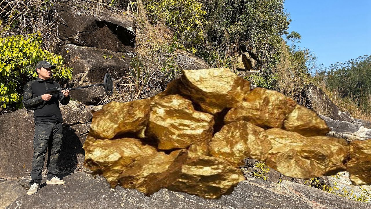 Treasure hunt/Mountains woods to explore nugget, treasure hunt find ...