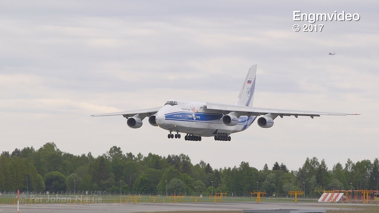 Antonov An-124 arrival and departure Oslo Airport - YouTube