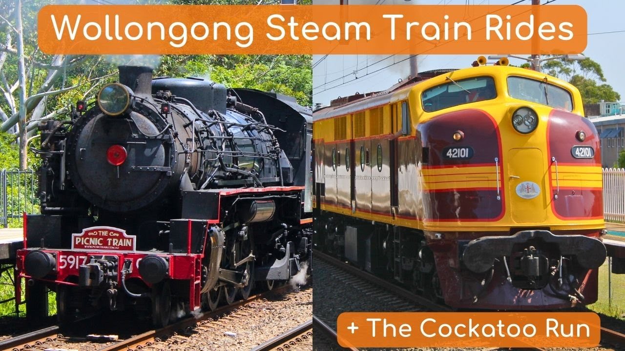Kaelan's Trains Vlog 139: Wollongong Steam Train Rides + The Cockatoo ...