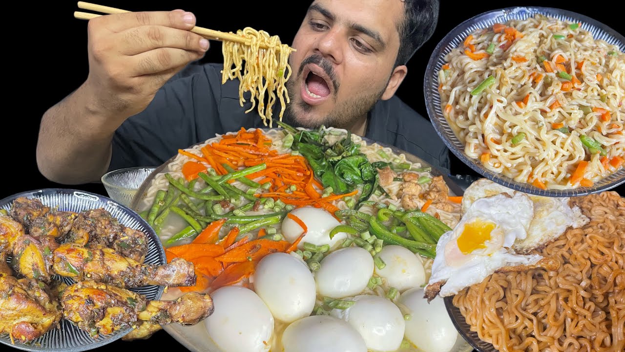 ASMR MUKBANG FIRENOODLES & CHICKEN EATING MUKBANG VIDEOS - YouTube