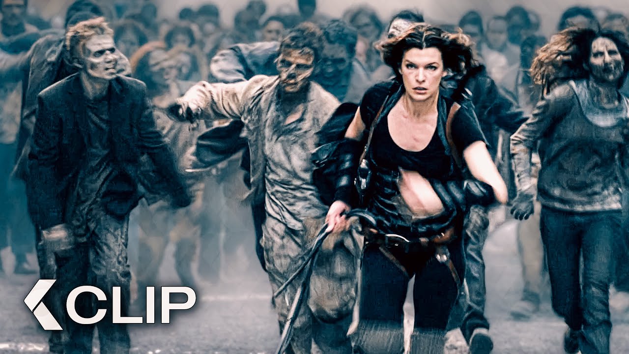 Zombies Thrown Off Rooftop - RESIDENT EVIL: Afterlife Clip (2010) Milla ...