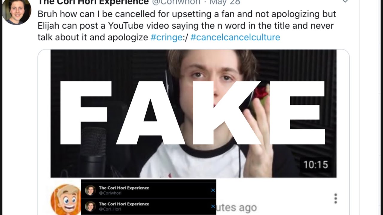 Fake corl On twitter pretending to be corl - YouTube
