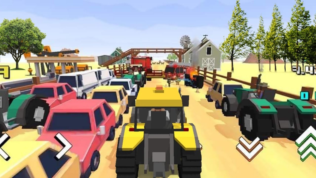 Blocky Farm & Racing - An accident blocked the road from the farm to ...