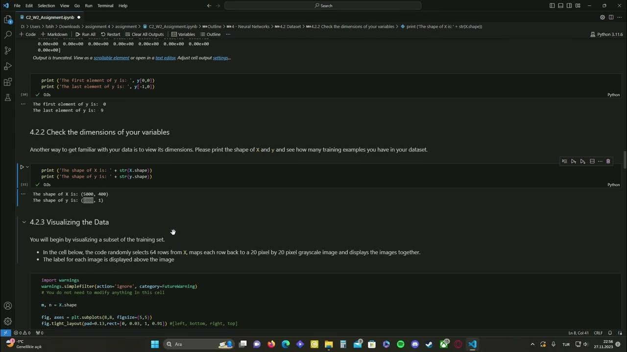 Programming Exercise 4 Practice Lab Neural Networks for Handwritten Digit Recognition - YouTube