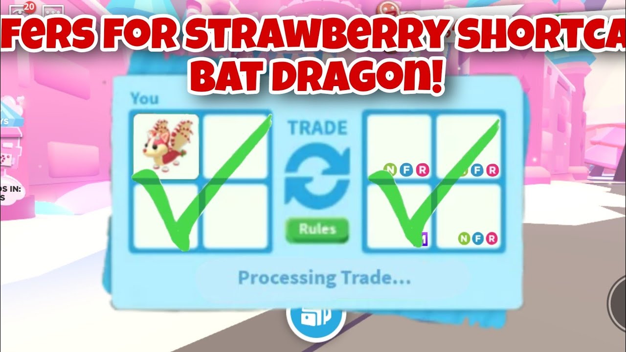 13 offers for *NEW* Strawberry shortcake bat dragon! 🍓 (Adoptme) - YouTube