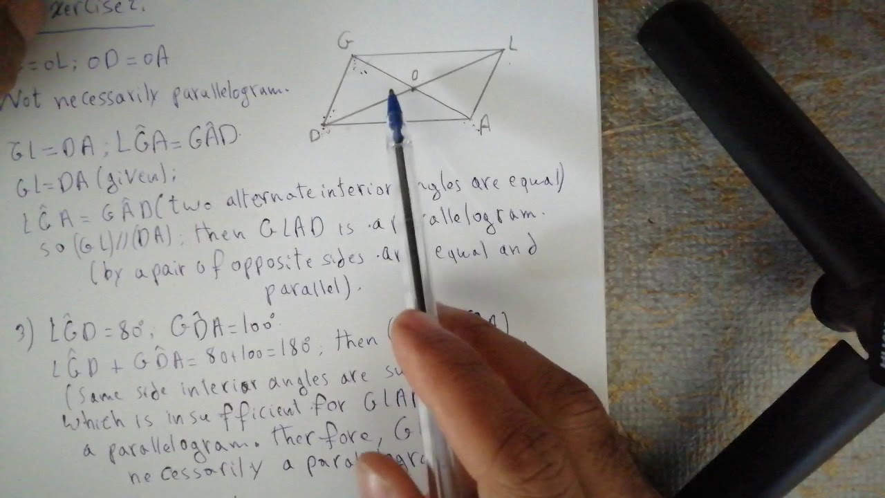Grade 8/ math / chapter 3: parallelogram / extra exercise 2 - YouTube