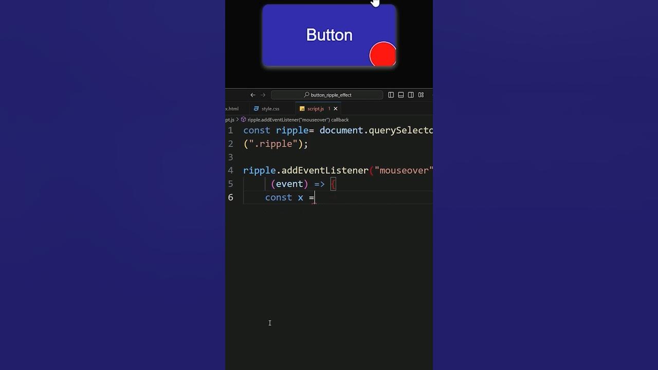 Button Ripple Effect Using Html Css Javascript Coding Html Css