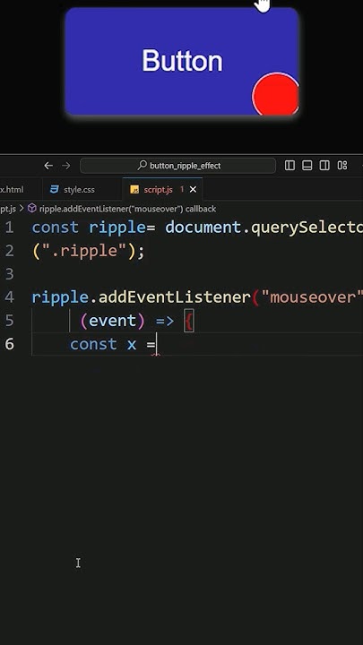 Button Ripple Effect Using Html Css Javascript Coding Html Css Javascript