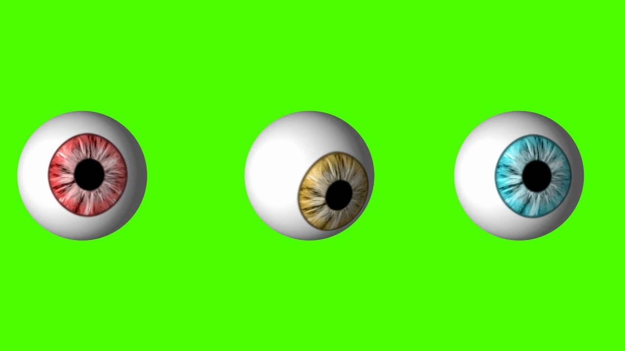 Eyeball Rotating - Green Screen Animation - YouTube