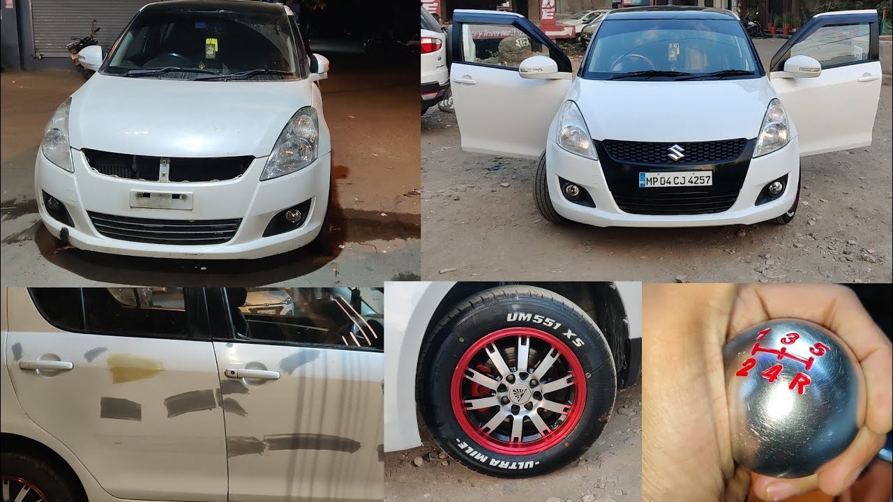 Modified Maruti Swift | 14"Inches Alloy Wheels | TrimSet | Paint Job ...