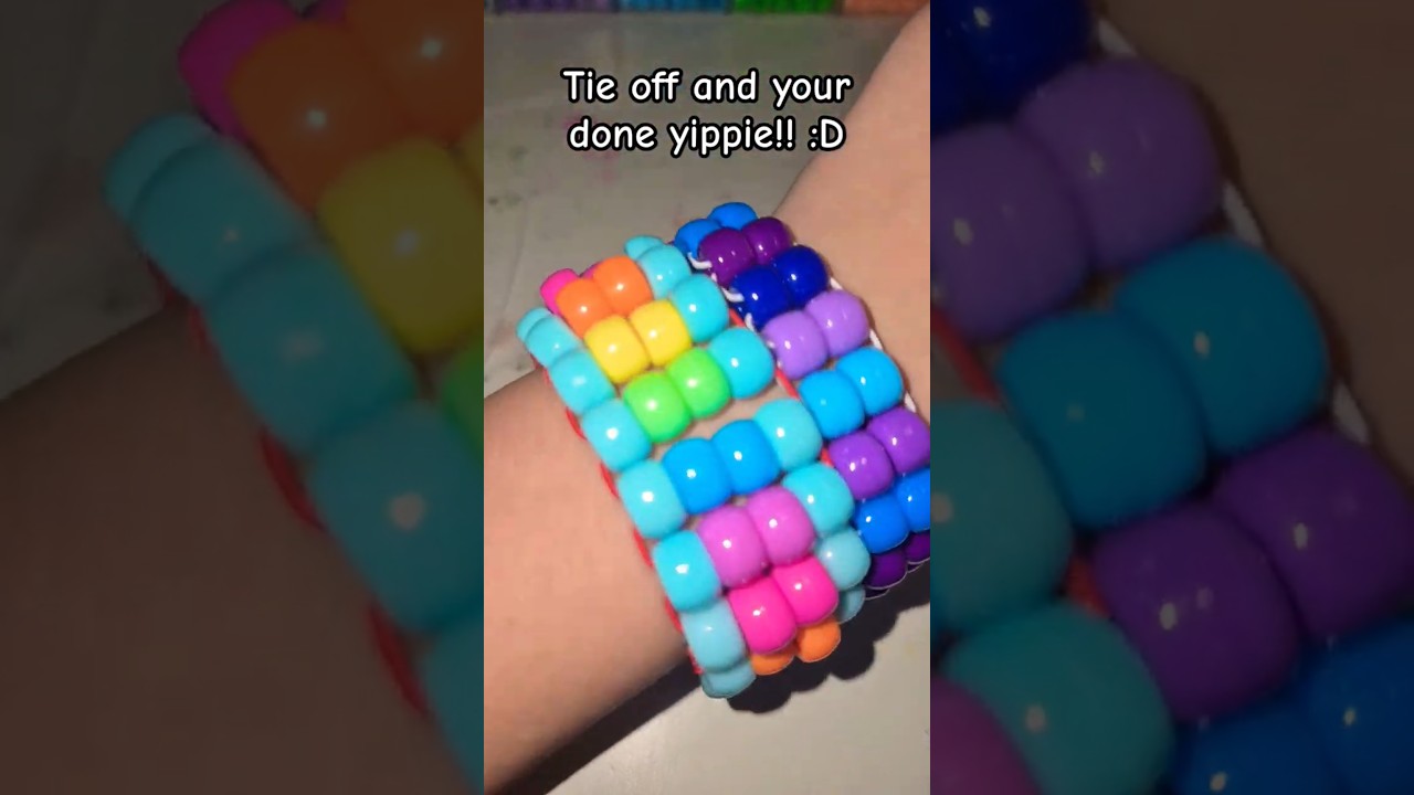 How to make a ladder cuff!! :3 #kandi #bracelet #kandibeads #beads # ...