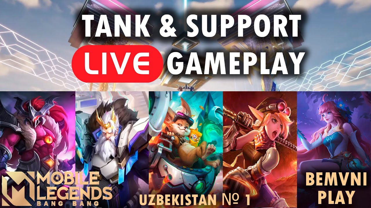 🔴MLBB Tank & Support SOLO Rank Up | Uzbekistan Top 1 Diggie - YouTube