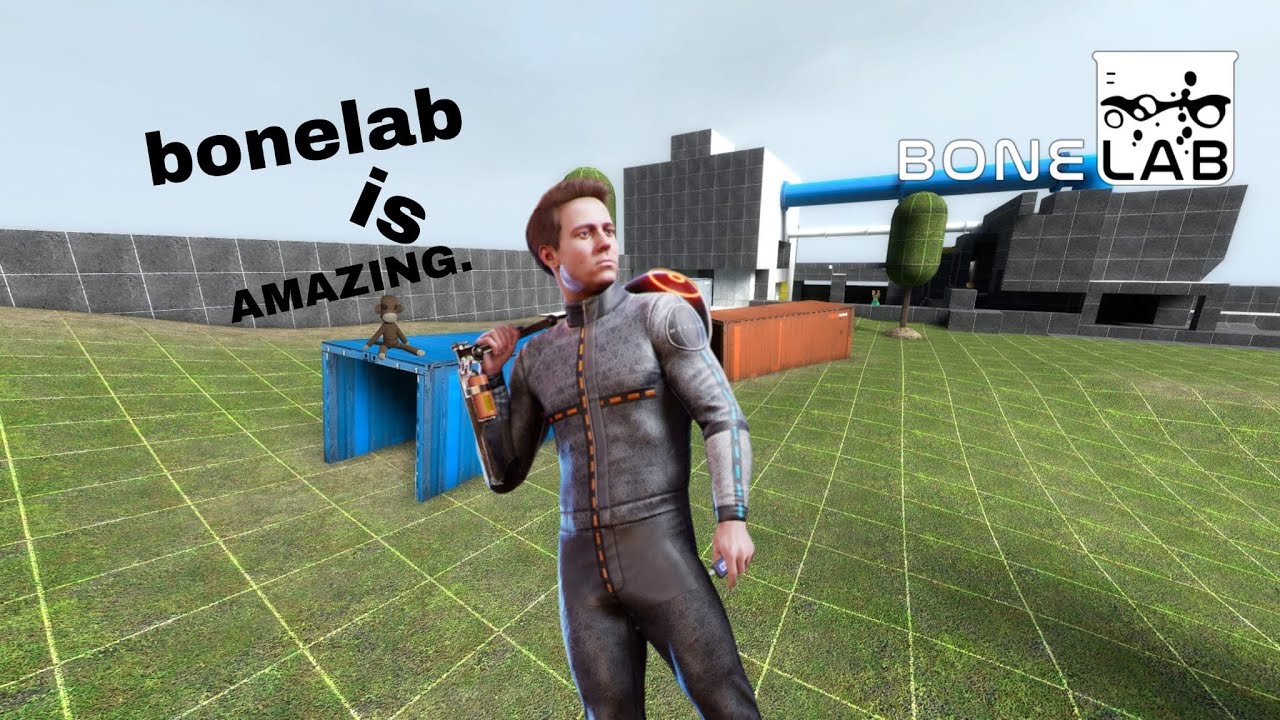 Playing bone lab for my first time! #VR #christmas #bonelab - YouTube