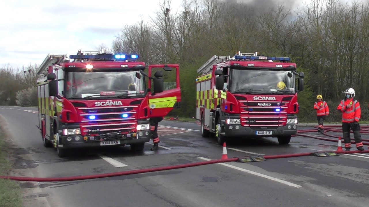 Cambridgeshire Fire & Rescue Service respond to Make Pumps 8 Industrial ...