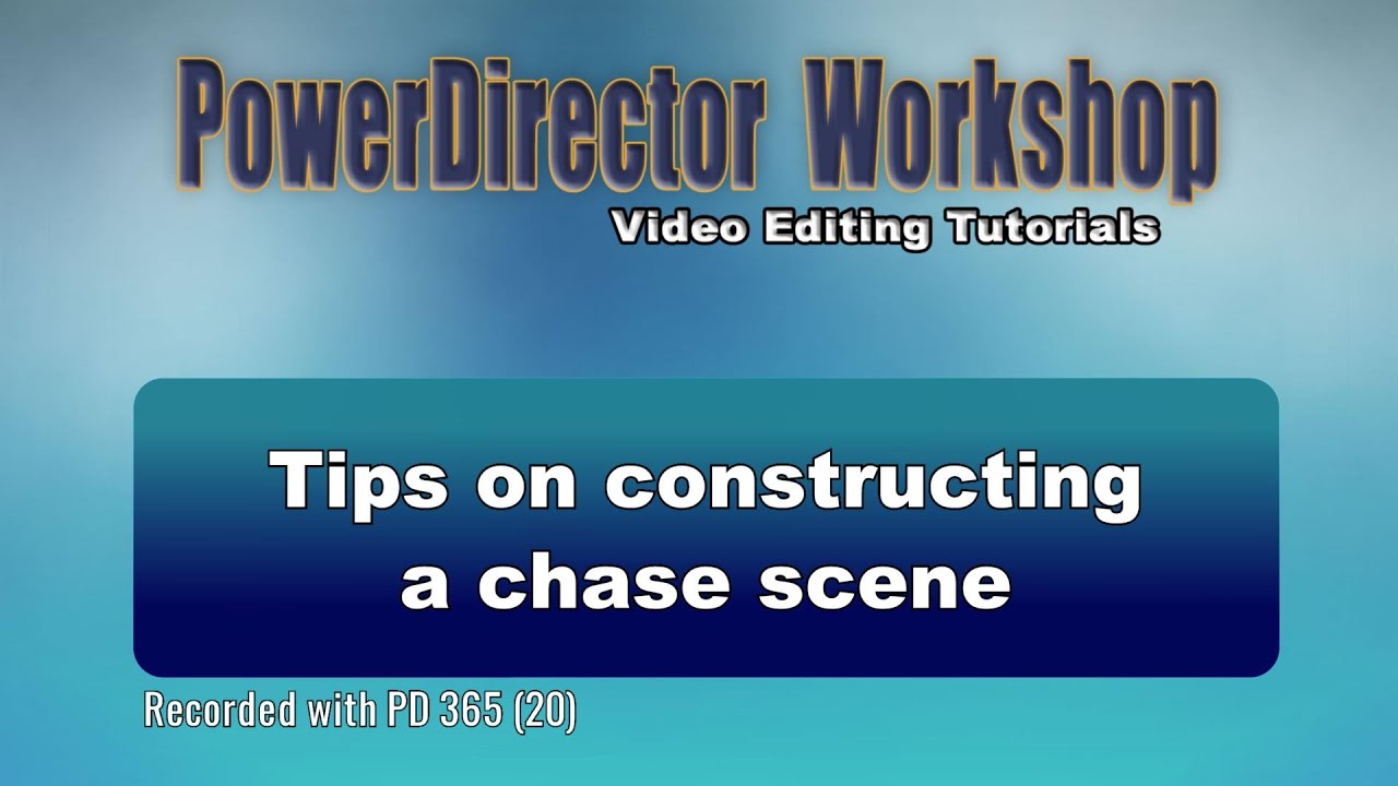 Tips on constructing a chase scene - YouTube