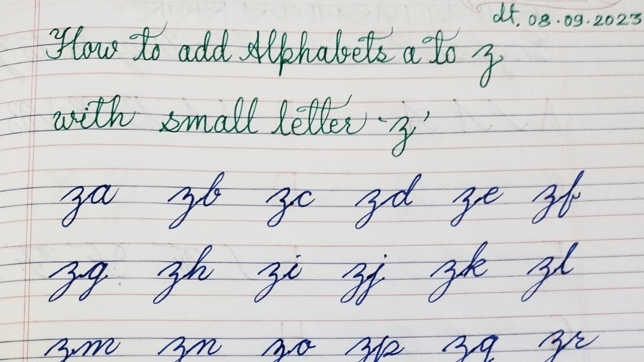 How to add Alphabets, a to z with small letter z || - YouTube