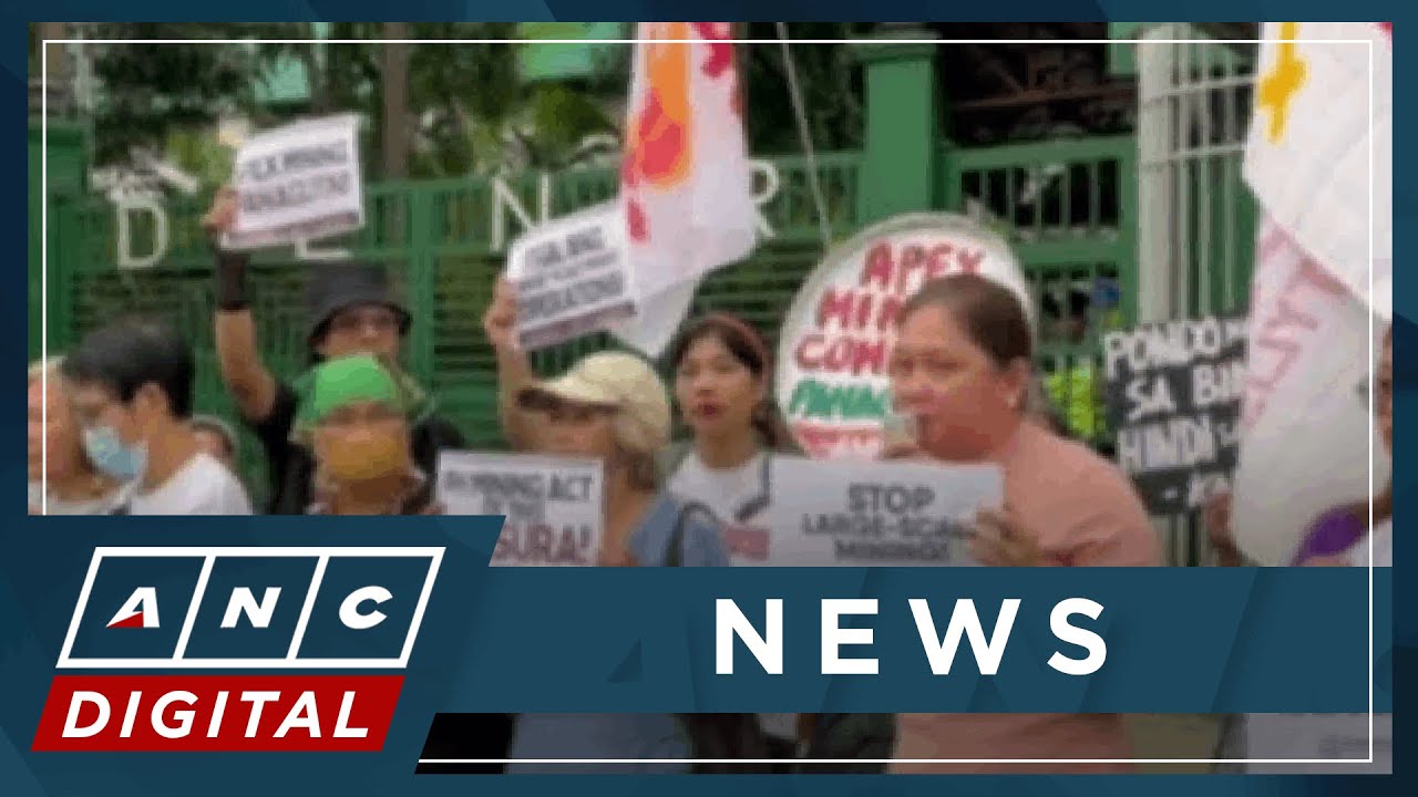 Women's rights groups hold protest outside DENR office to protest large ...