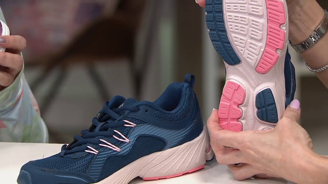 Ryka Mesh Lace-Up Sneakers - Intrigue on QVC - YouTube