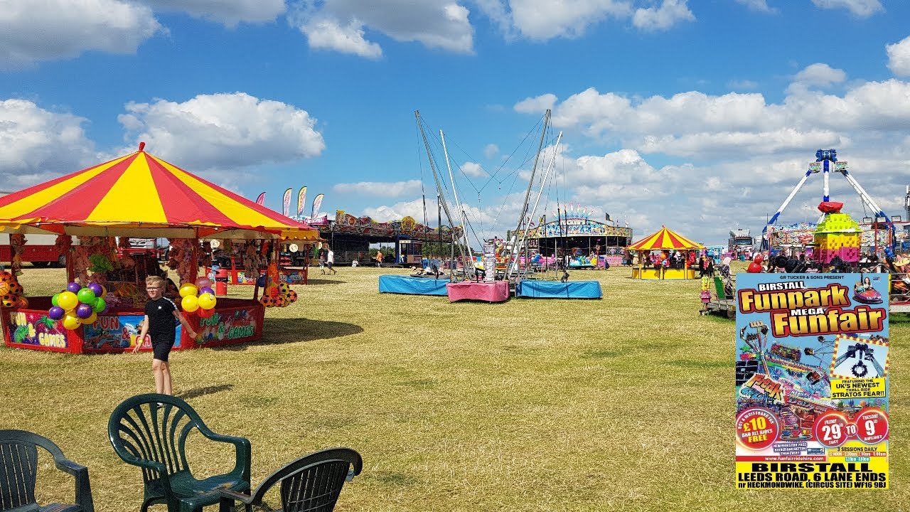 Mega Fun Park, Fun Fair Vlog, Birstall, GREAT RIDES, Monday 08th August ...