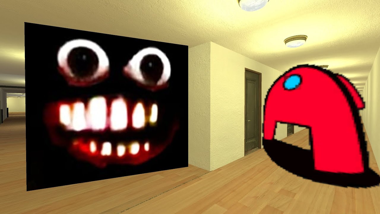 Scary Among Us And Scary Face Nextbot Gmod - YouTube