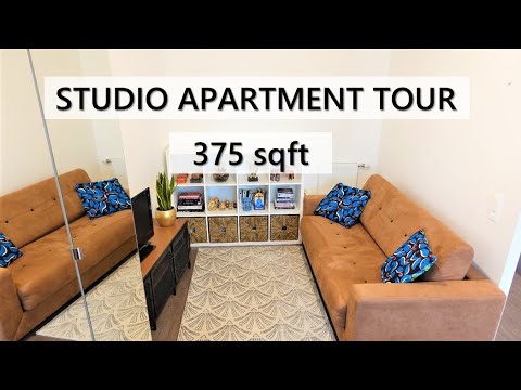 APARTMENT TOUR 375 sqft/ 35 sqm MINIMALIST STUDIO - YouTube