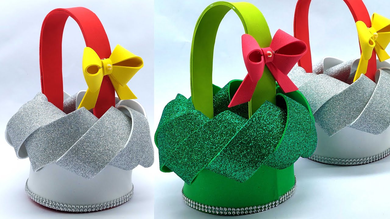 New Desing Paper Basket - How to Make Basket - Gift Basket - DIY ...