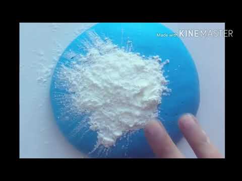Cornstarch Slime mixing - Satisfying Slime ASMR
