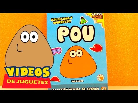 Pou album de cromos y juegos videos de juguetes en español - YouTube