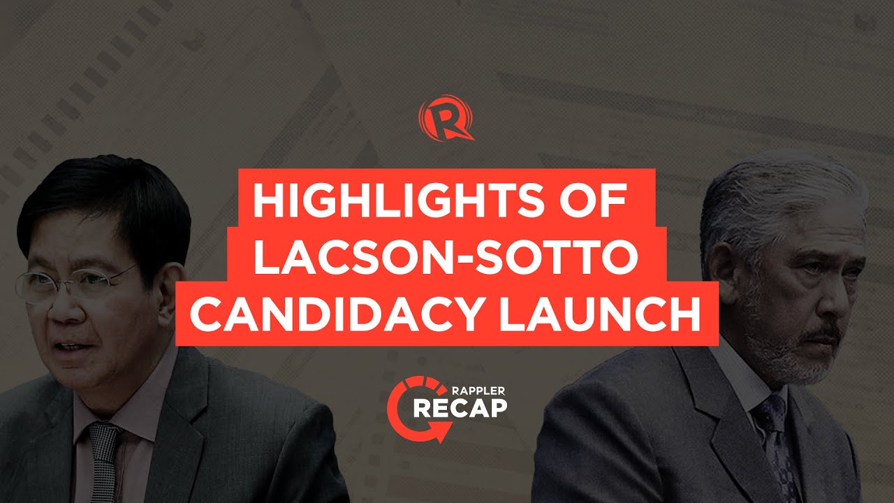 Rappler Recap: Lacson-Sotto candidacy launch - YouTube