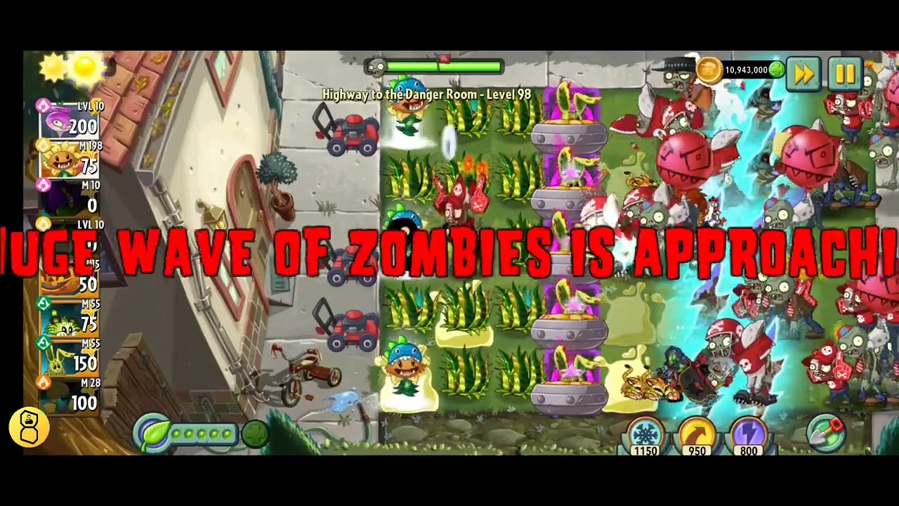 Highway to the Danger Room! Level 100 - Plants vs. Zombies 2: Gameplay ...