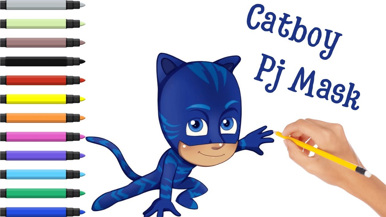 Let's Learn to Draw Catboy - PJ Mask - YouTube