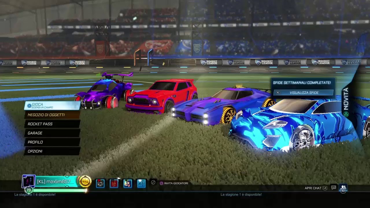 Rocket league scambio interstellar + fennec viola - YouTube