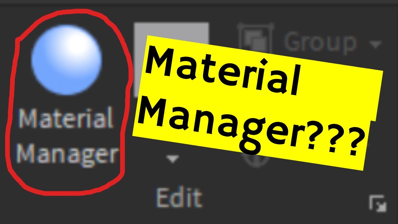 What is the MATERIAL MANAGER on ROBLOX STUDIO? - YouTube