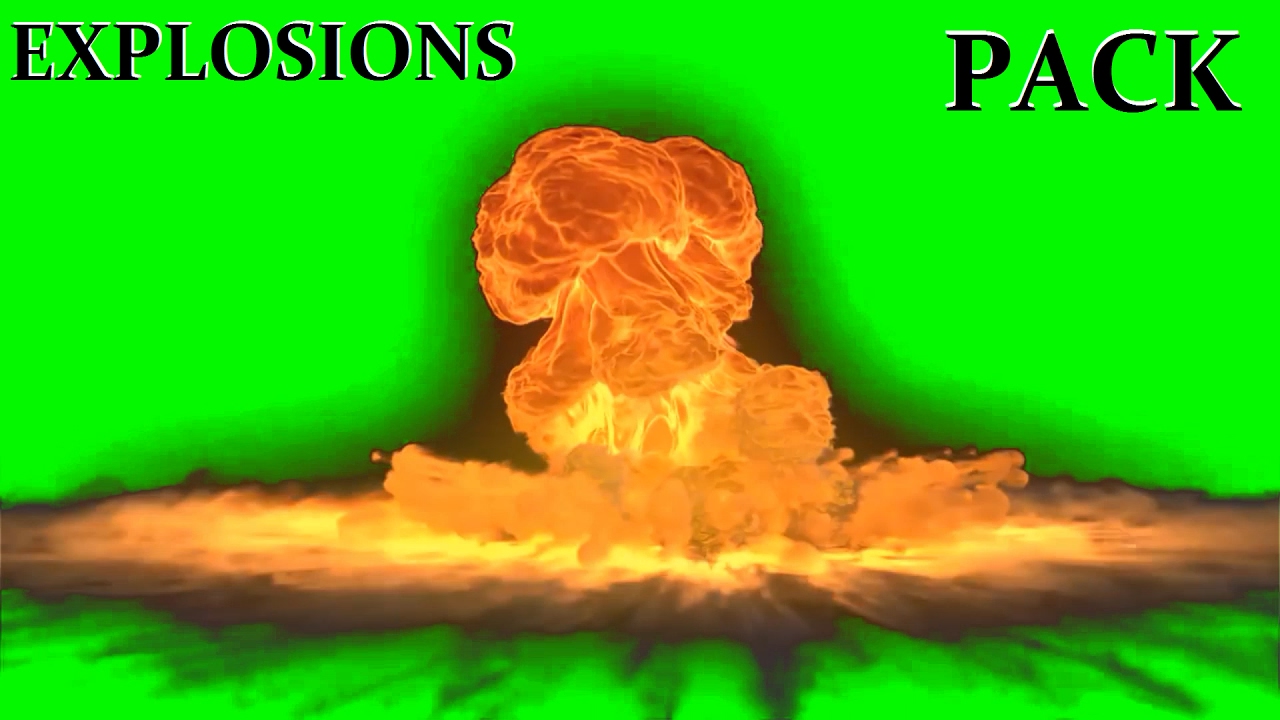 Explosions Pack (green screen) - YouTube