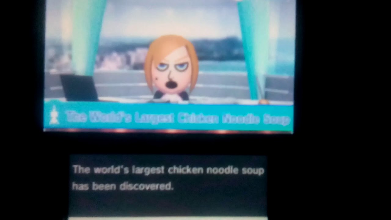 Tomodachi Life Mii News - The World's Largest Chicken Noodle Soup - YouTube