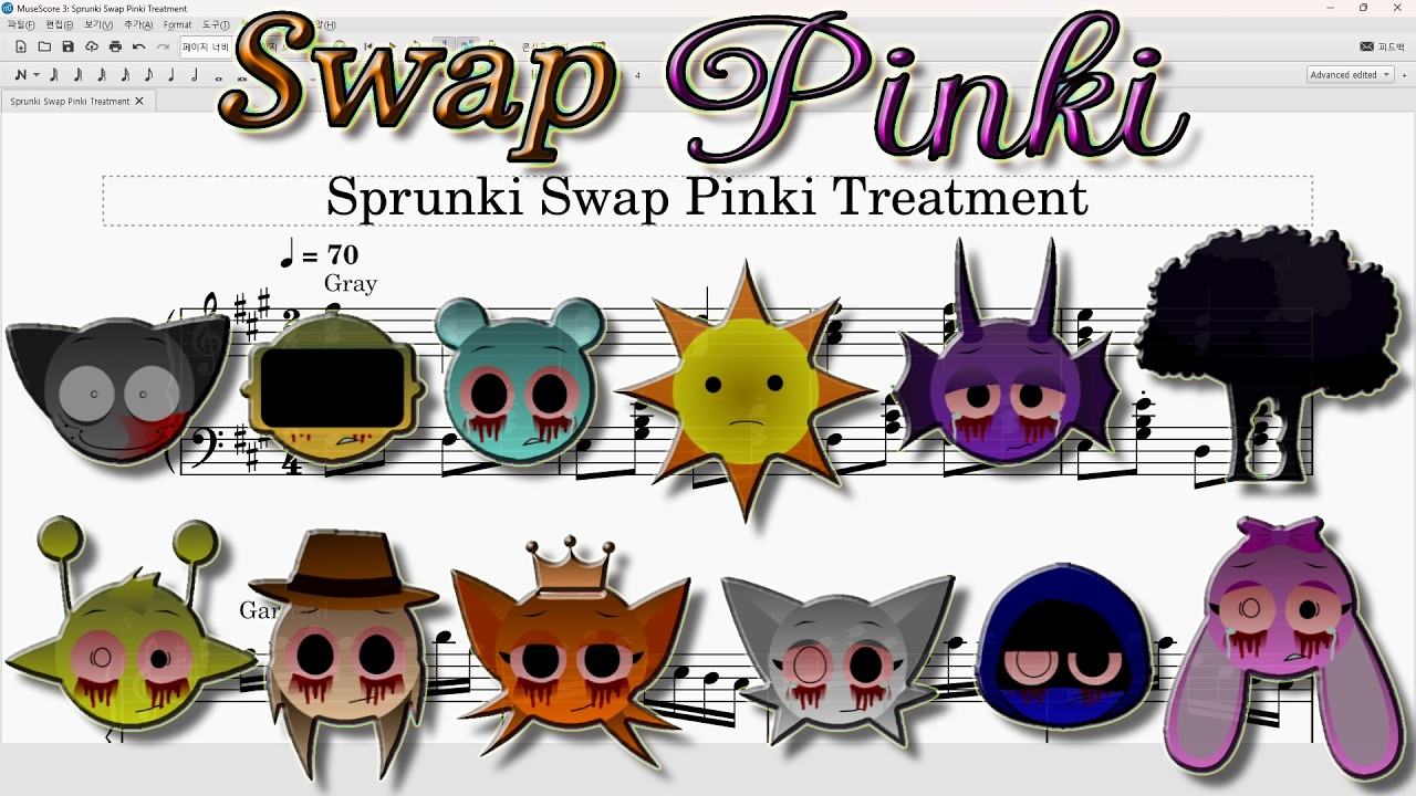 Sprunki Swap Pinki Treatment | 🎵 Sheet Music 🎼 - YouTube