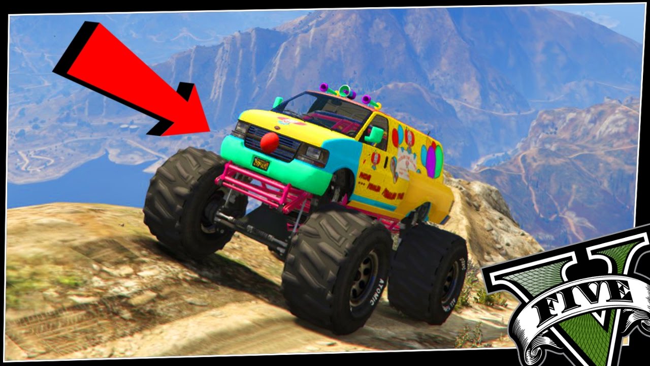 MONSTER CLOWN!!! (More GTA 5 Custom Modded Cars) - YouTube