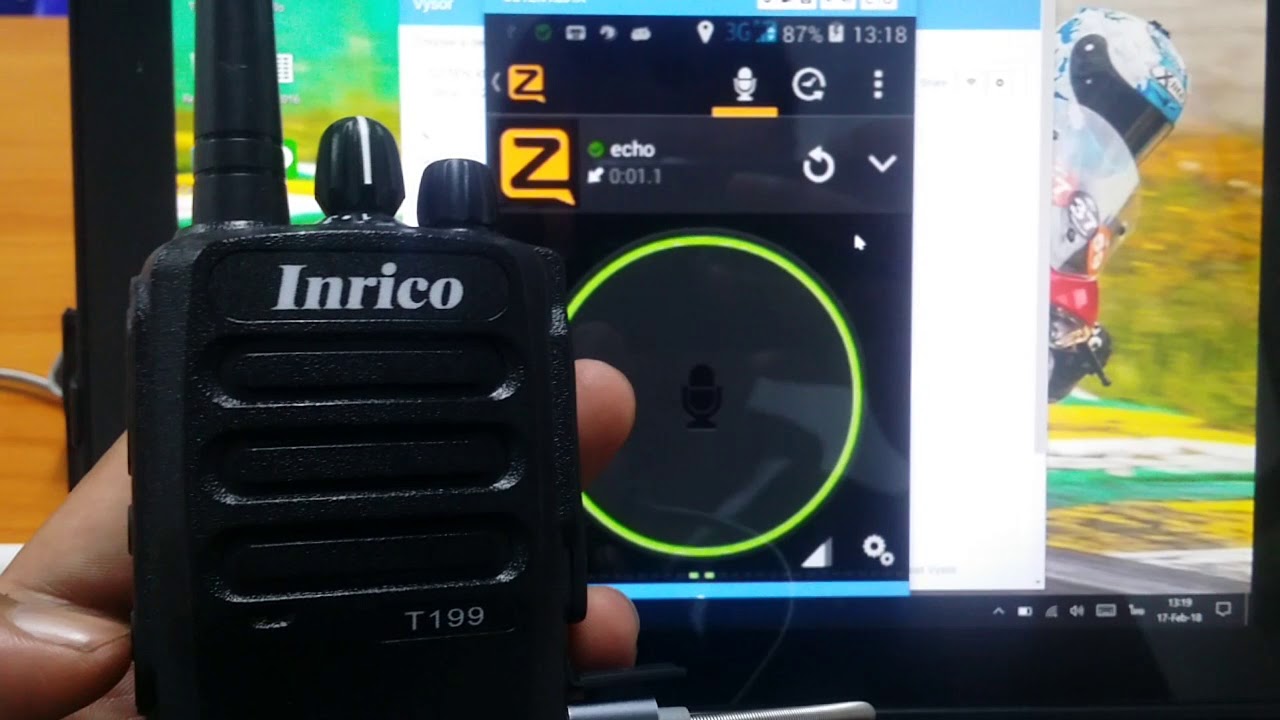 Test run Zello & TS3 on Inrico T199 - YouTube