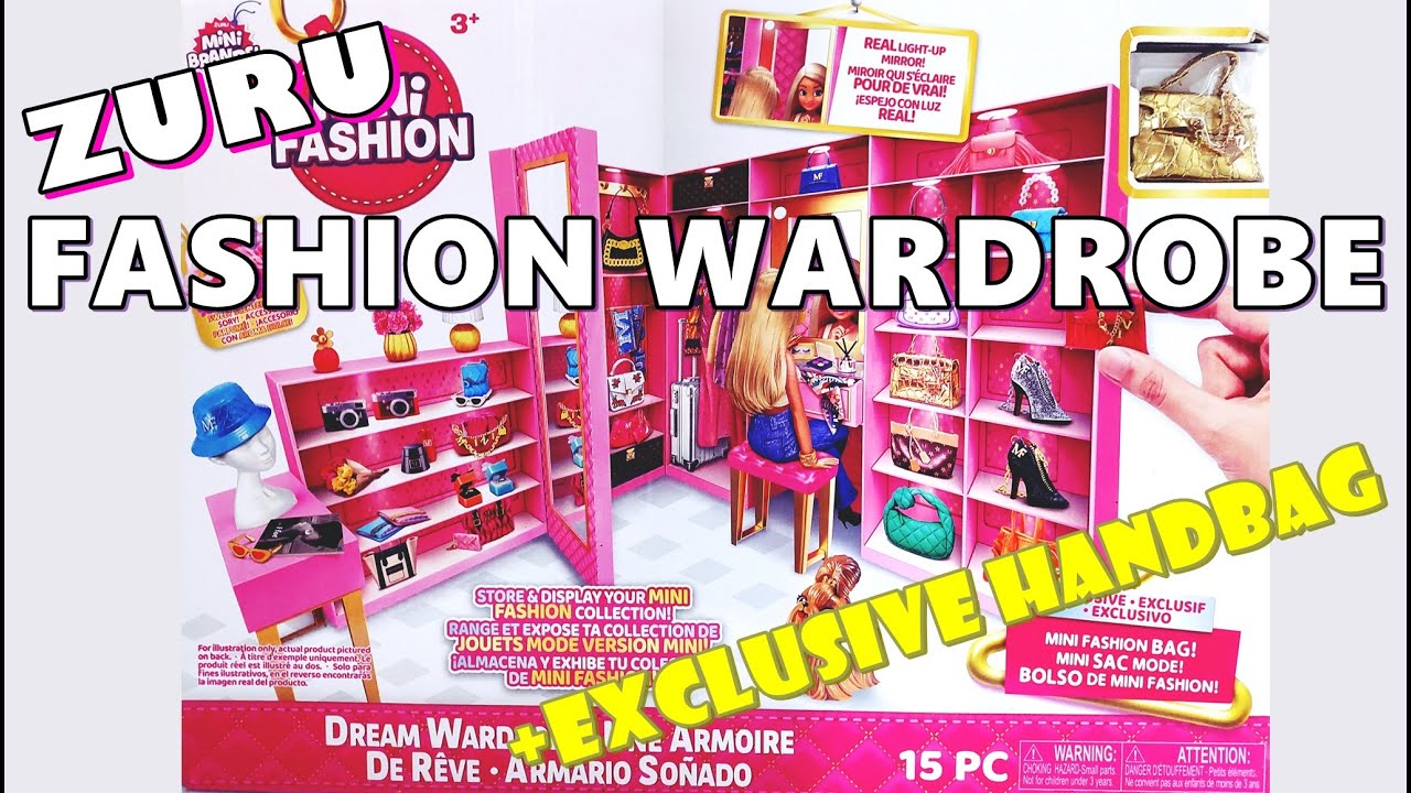 Mini Fashion WARDROBE Review | Unboxing | Relaxing | ASMR #toys #asmr # ...